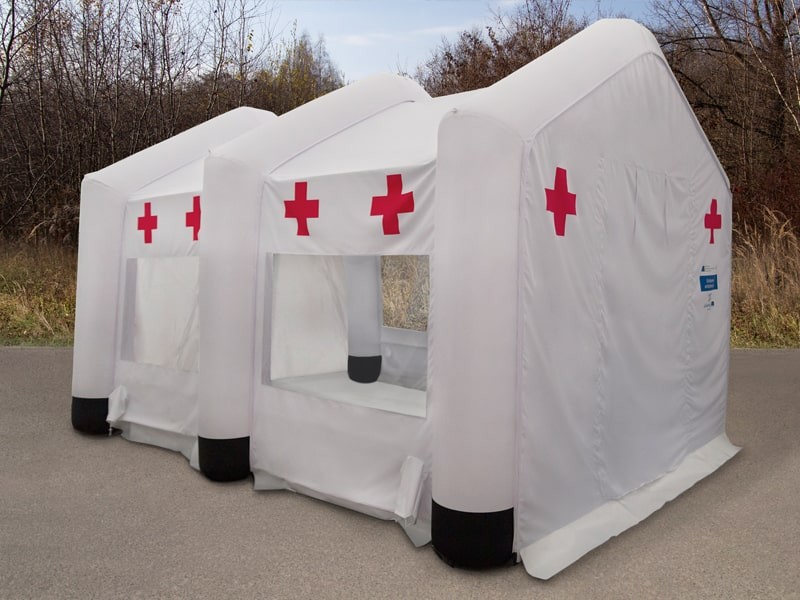 Cort militar gonflabil modular 3x4.5m - Corturi gonflabile modulare de ...