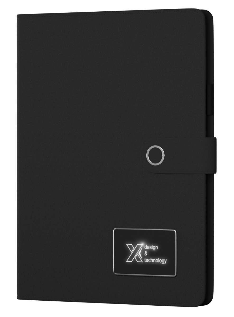 Agenda A4 cu powerbank 4000mAh si logo iluminat